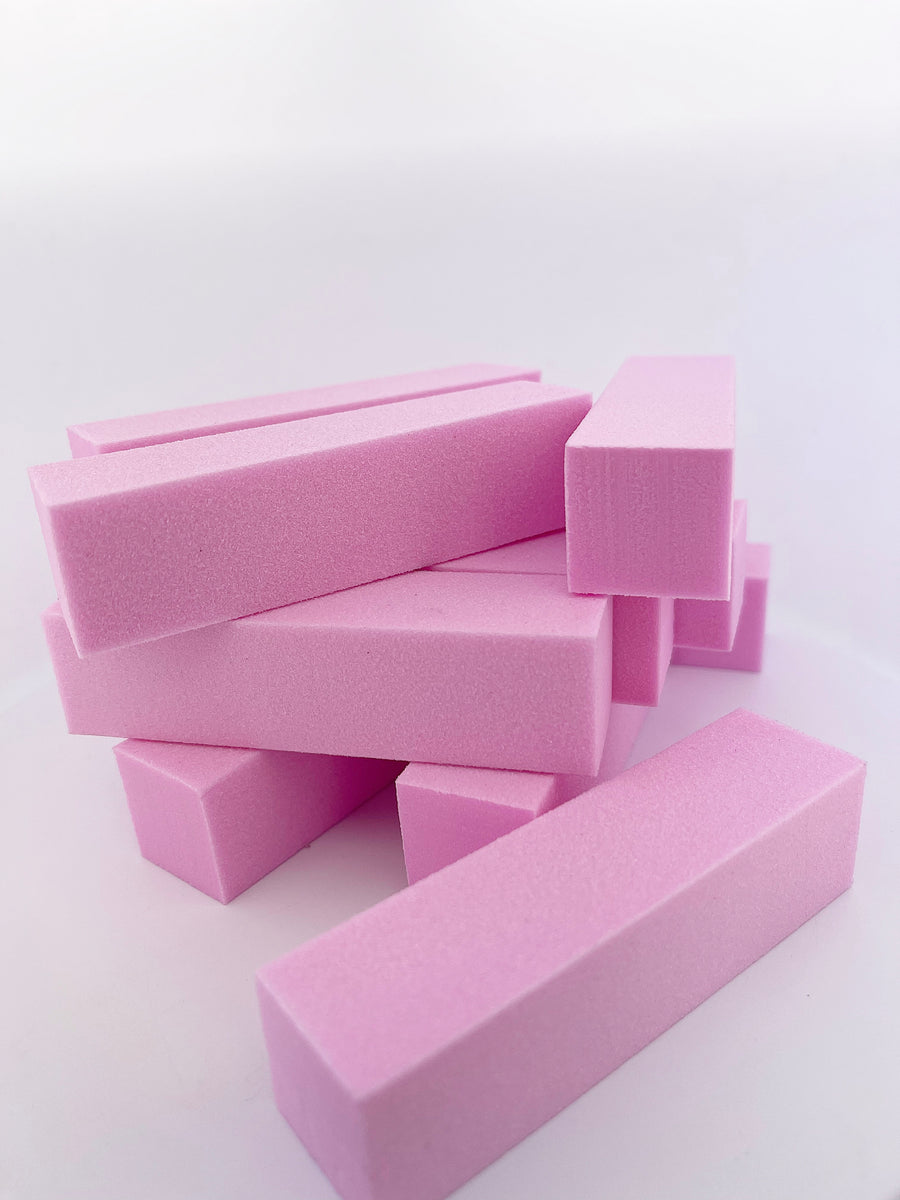 Rectangular Pink Nail Buffers-10 Pieces – The Additude Shop