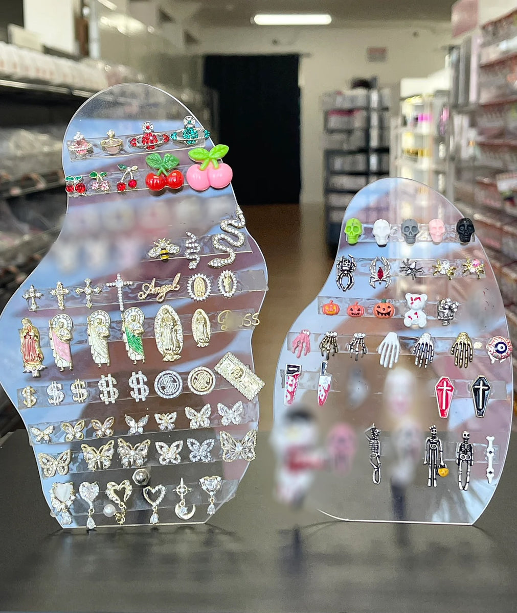 Clear Nail Charm Display Stand + Tapes – The Additude Shop