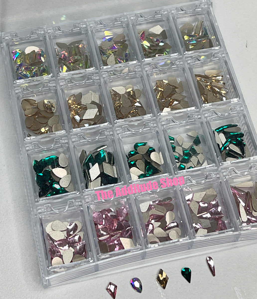 Mixed Popular Shapes-400 Pieces Nail Crystals Rhinestones Gems – The ...