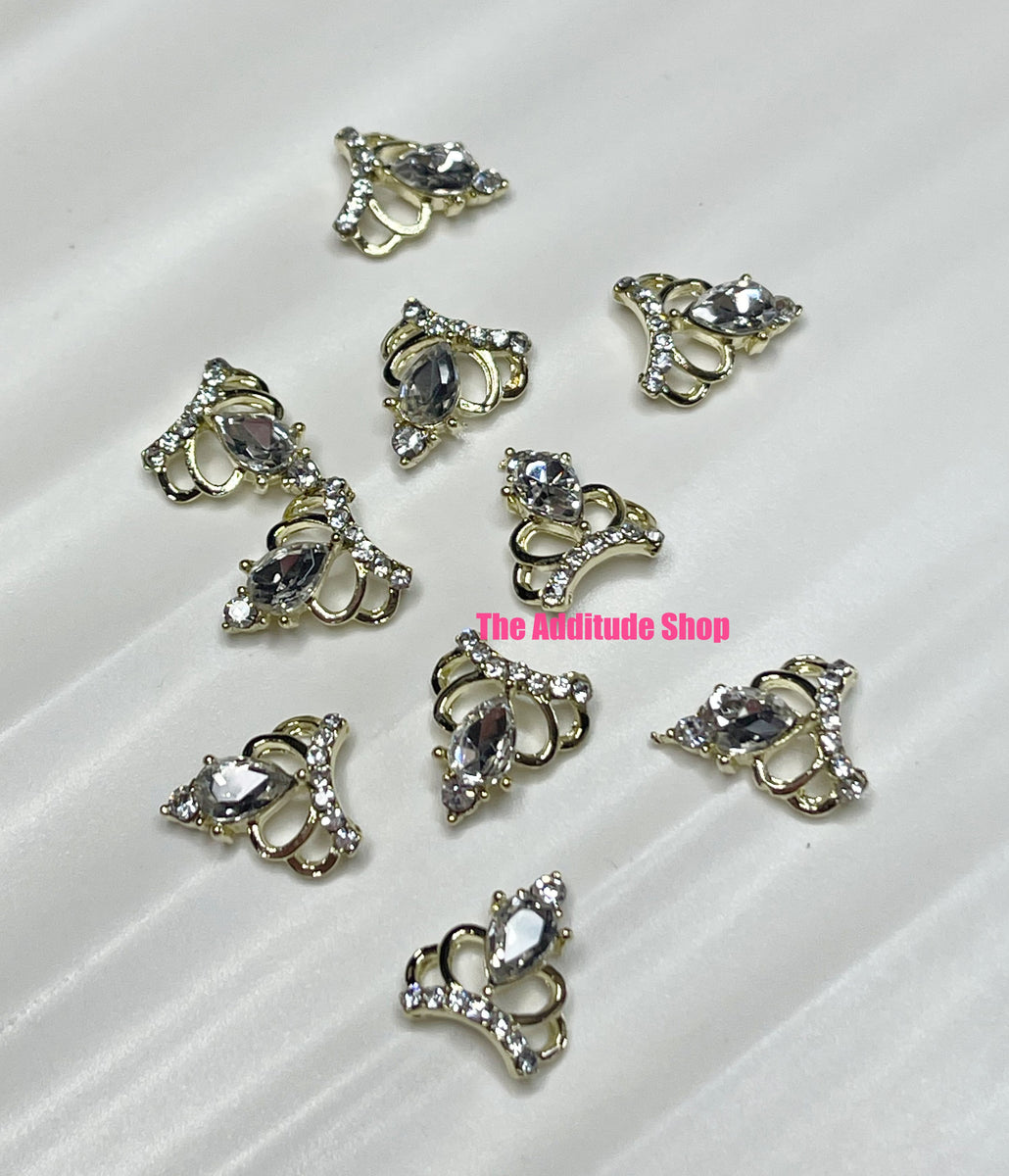 Princess Crown Nail Decals Charms-10 pieces – The Additude Shop