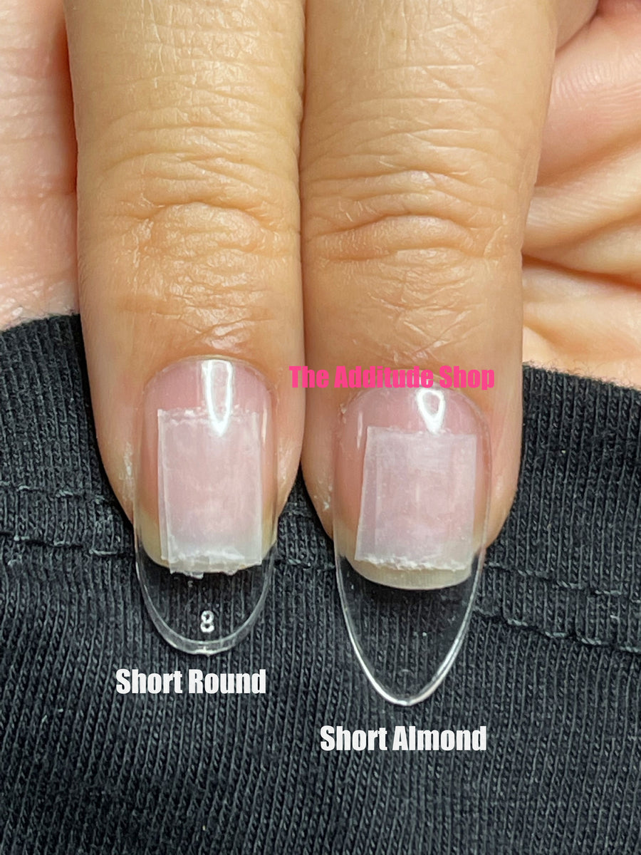 Round Acrylic Nails French Tips